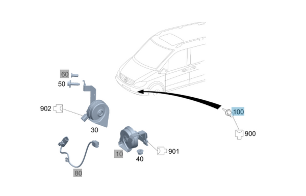 Mercedes-Benz Outside Temp Sensor, For Sprinter/Vito, A0075421318 ...